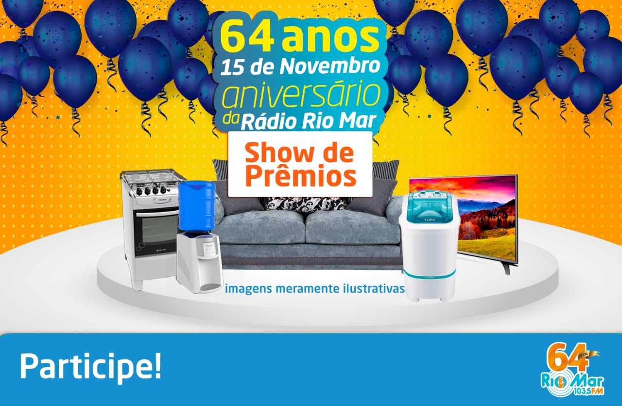 Promoção de Aniversário Rio Mar FM - Rádio Rio Mar