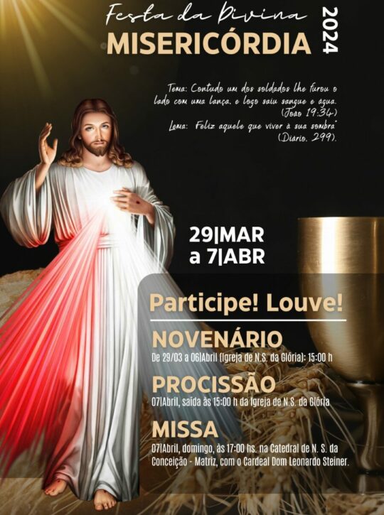 Festa da Divina Misericórdia acontece neste domingo, em Manaus - Rádio Rio Mar
